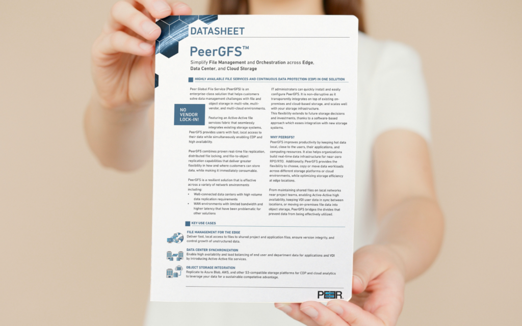 PeerGFS Datasheet - Peer Software